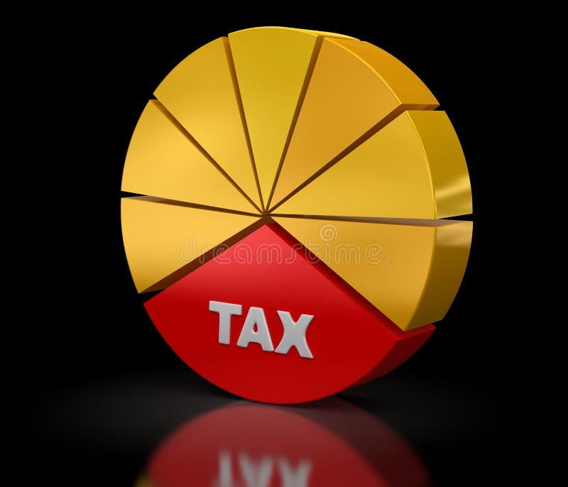 Tax Pie Chart stock illustration. Illustration of chart - 33770078