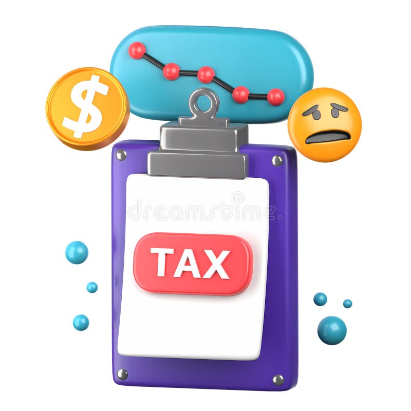 Tax Problem 3D Icon stock illustration. Illustration of digital - 351548687