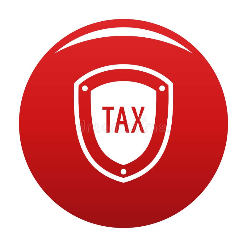 Tax Protection Icon Vector Red Stock Vector - Illustration of bank ...