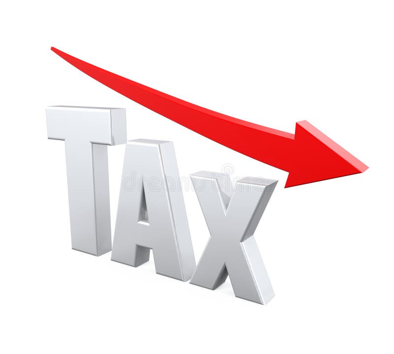Tax Reduction Concept stock illustration. Illustration of libertarian ...