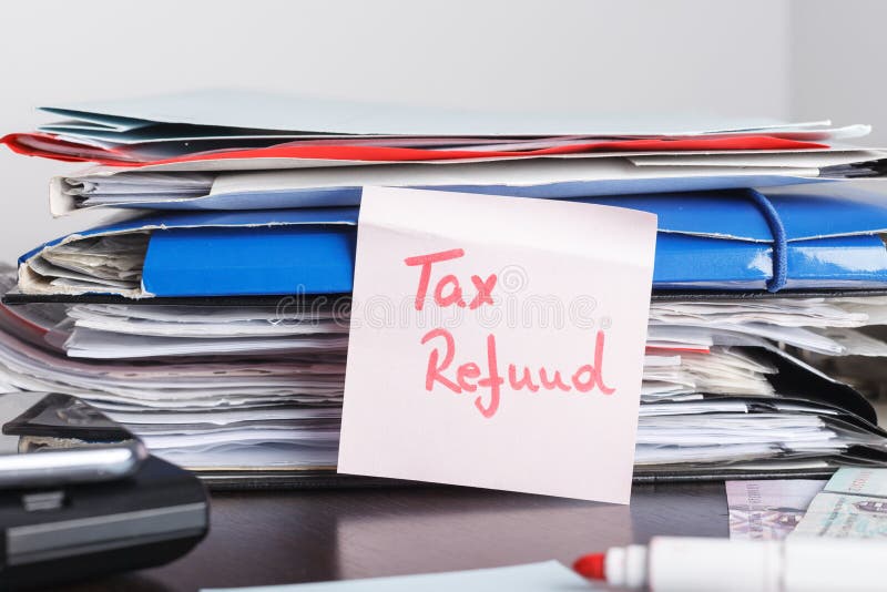 Tax refund stock photo. Image of economy, forms, documents - 91185760
