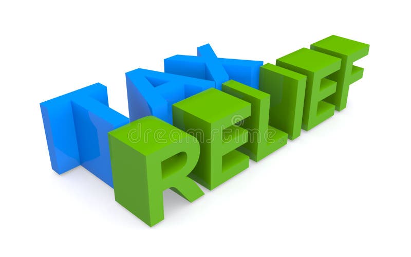 Tax relief on white stock illustration. Illustration of maintenance ...