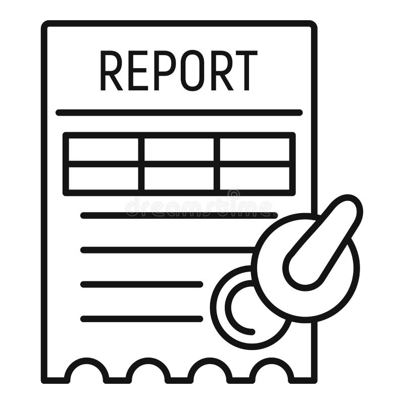 Tax Report Icon, Outline Style Stock Vector - Illustration of ...