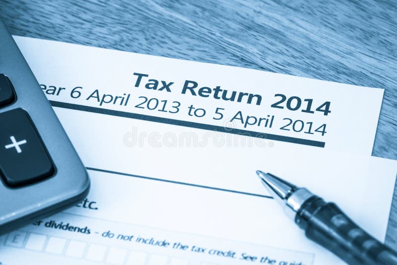 Tax return form 2014 stock photo. Image of close, england - 42410438