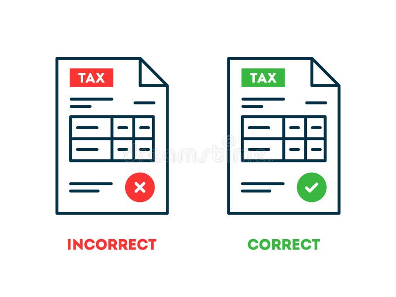 Tax Return Form Vector Icons Stock Illustration - Illustration of ...