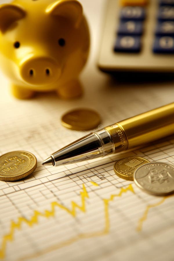 Tax Return Forms from Poland Alongside a Calculator and a Piggy Bank ...