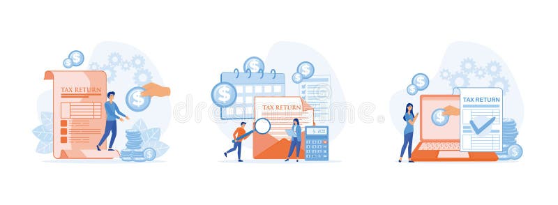 Tax Return Tax Inspector Concept, Background of Financial Document ...