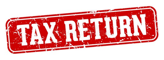 Tax Return Rectangular Sign. Tax Return Stamp Stock Vector ...