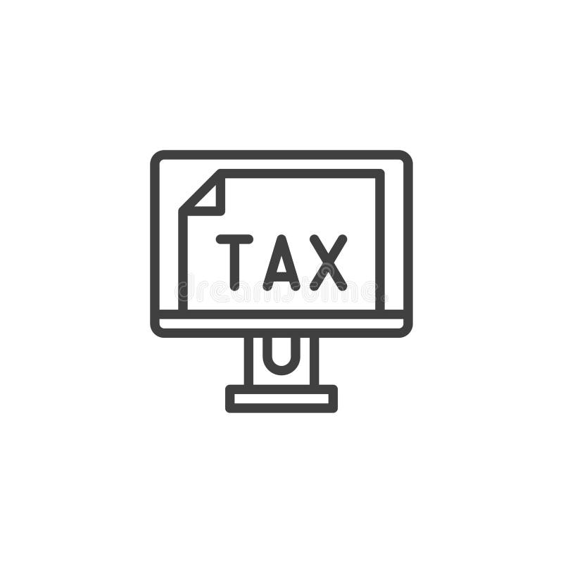 Tax Software line icon stock vector. Illustration of form - 324388673