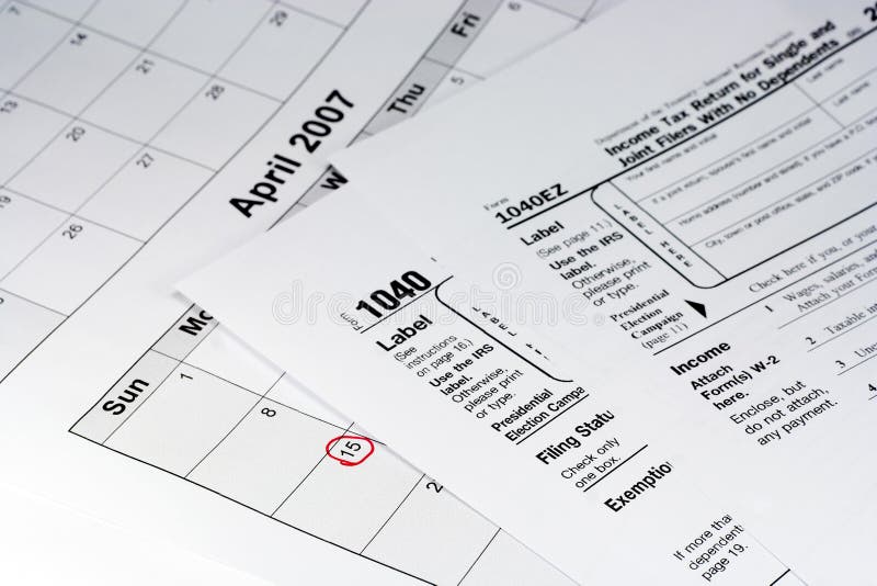 Tax Time stock photo. Image of april, form, calendar, document - 2100544