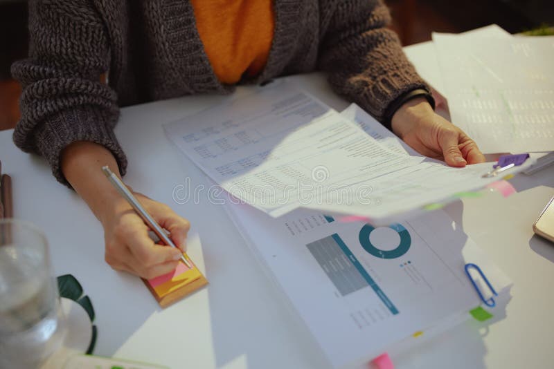 Tax Time. Accountant Woman Working with Documents Stock Photo - Image ...