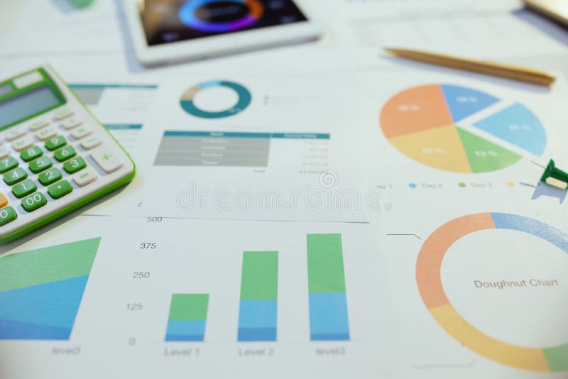 Tax Time. Calculator, Documents and Graphs at Desk Stock Image - Image ...