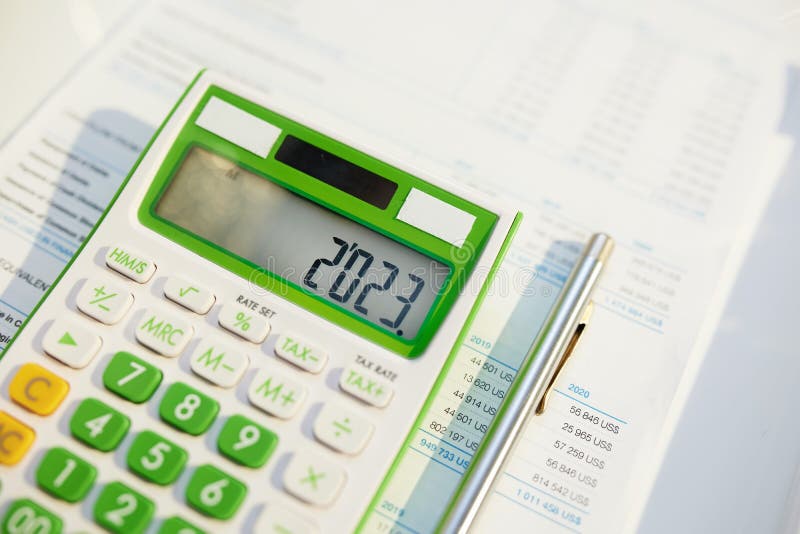 Tax Time. Calculator and Documents on Table Stock Photo - Image of loan ...