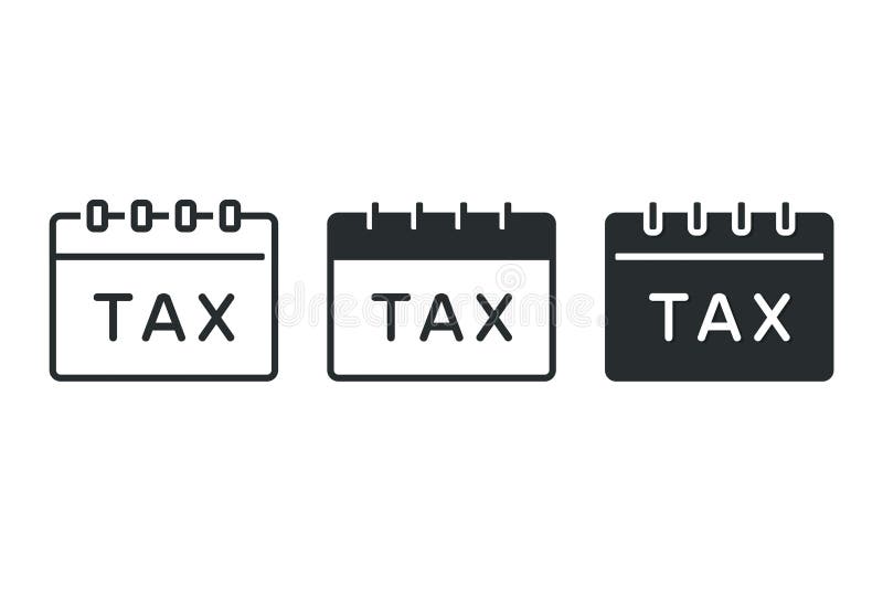 Tax Time Calendar. Illustration Vector Stock Vector - Illustration of ...