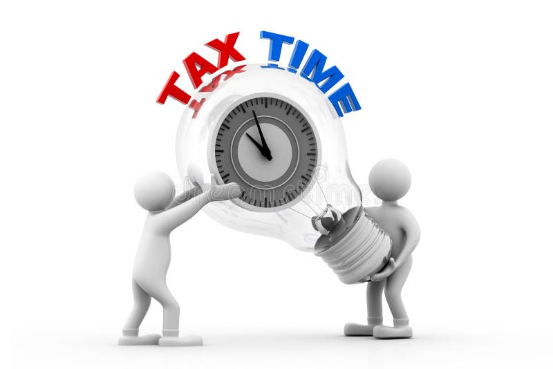 Tax time concept stock illustration. Illustration of minute - 47761052