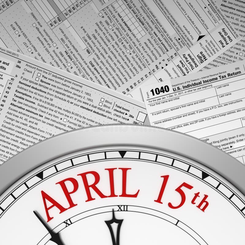 Tax Time Deadline on a Clock Editorial Photography - Illustration of ...