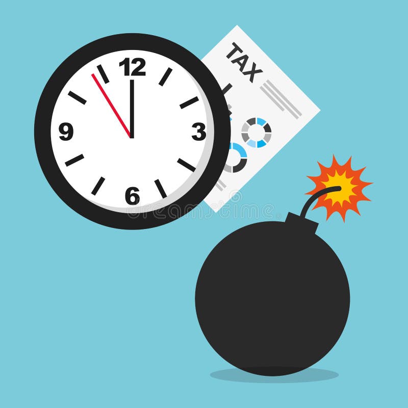 Tax time design stock illustration. Illustration of alarm - 64330061