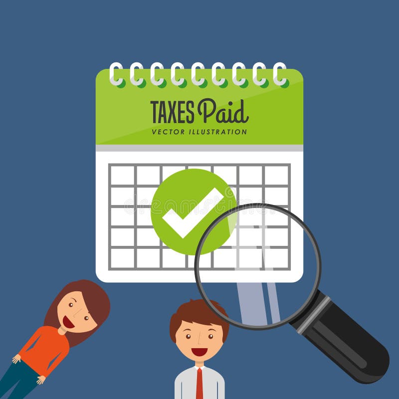 Tax time design stock vector. Illustration of magnifying - 64224943