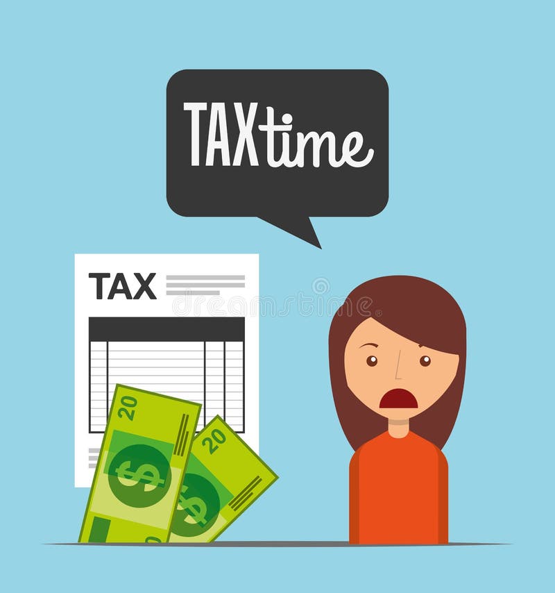 Tax time design stock vector. Illustration of time, graphic - 64225073