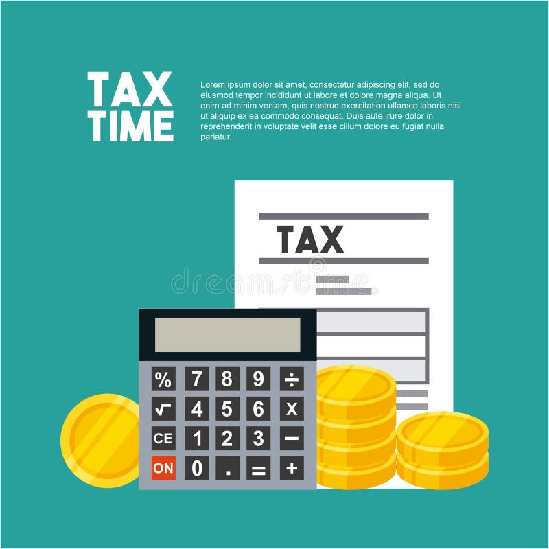 Tax time flat icons stock vector. Illustration of isolated - 91148322