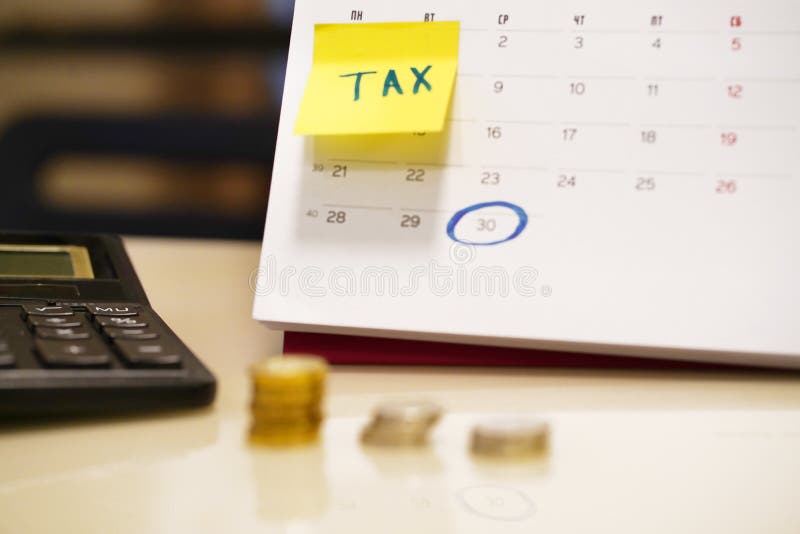Tax Time - Notification of the Need To File Tax Returns Stock Image ...