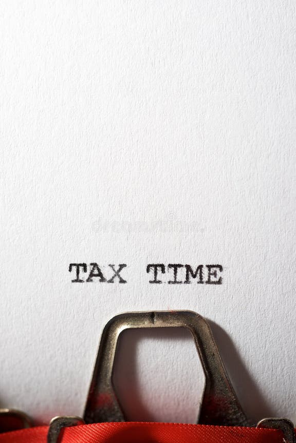 Tax time text stock photo. Image of motivational, phrase - 189835498