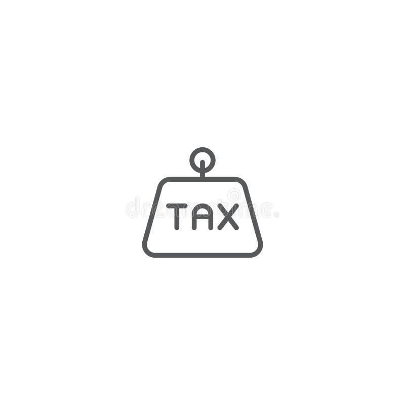 Tax Weight Vector Icon Symbol Isolated on White Background Stock Vector ...