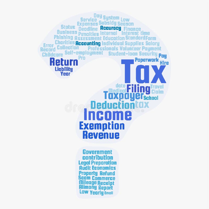 Tax Word Cloud on a White Background. Stock Illustration - Illustration ...