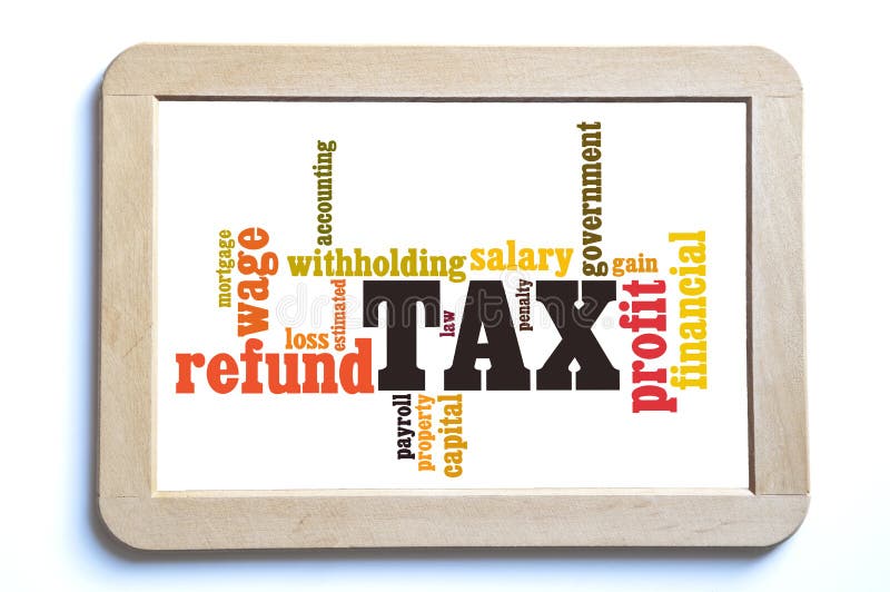 Tax word cloud stock photo. Image of word, property, profit - 57340658