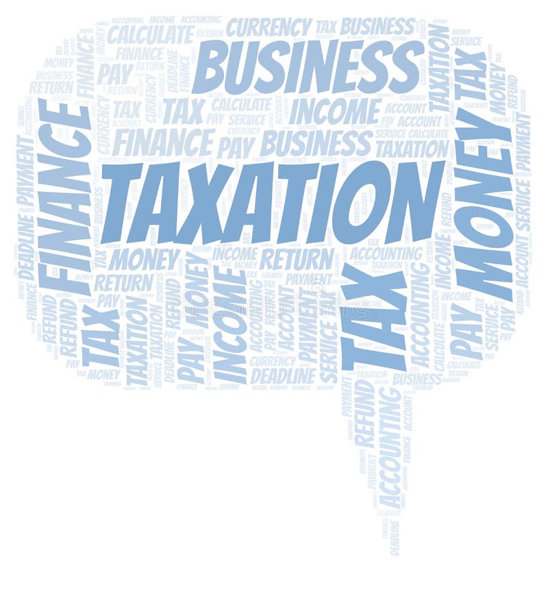Taxation word cloud stock vector. Illustration of state - 180168943