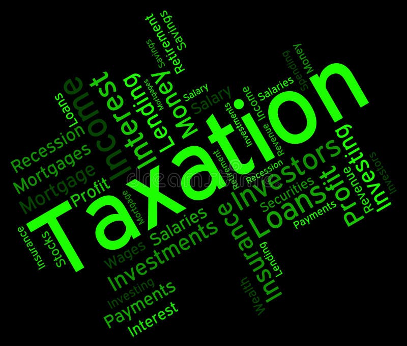 Taxation word cloud stock vector. Illustration of state - 180168943