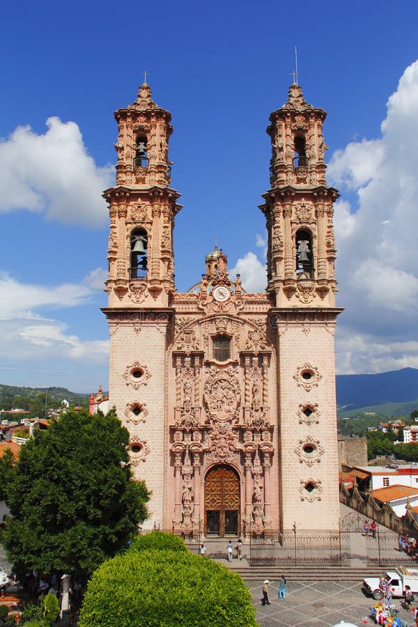 Baroque Cathedral of Santa Prisca in Taxco Guerrero, Mexico I Stock ...