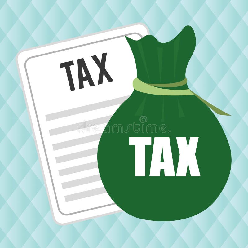 Taxes Money Bag stock vector. Illustration of taxation - 17668199