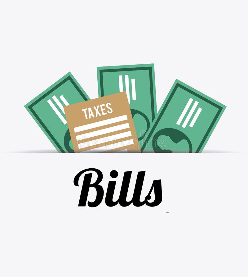 Taxes design stock vector. Illustration of bills, taxation - 44930218