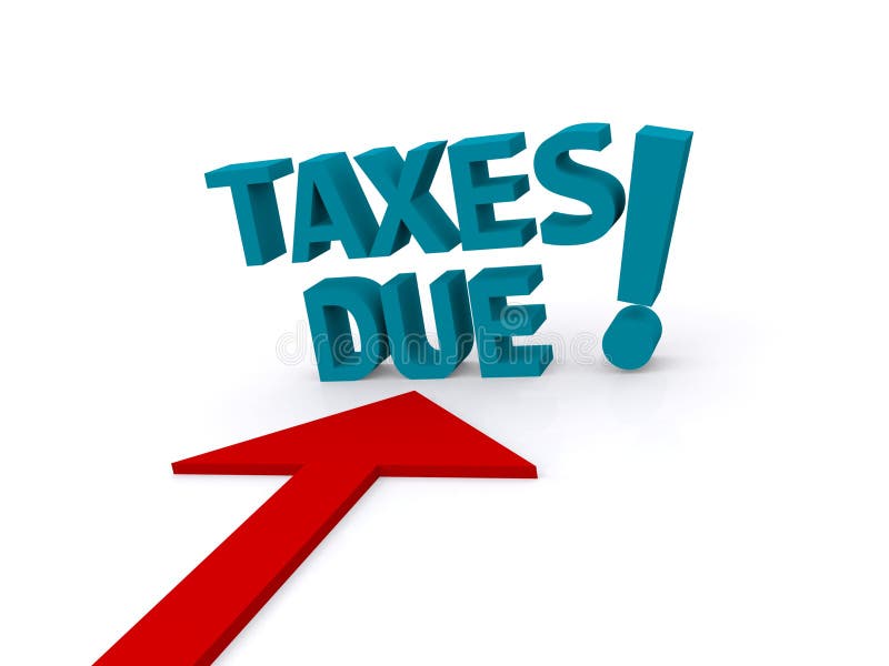 Taxes Due Graphic Design, Isolated Stock Illustration - Illustration of ...