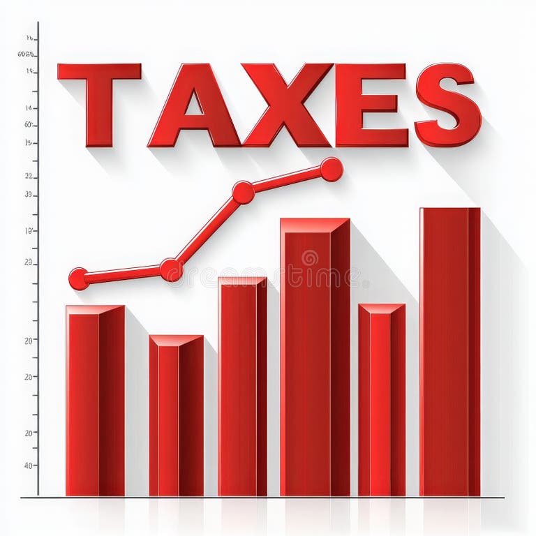 Taxes Graph Visualization,. Generative AI Stock Illustration ...