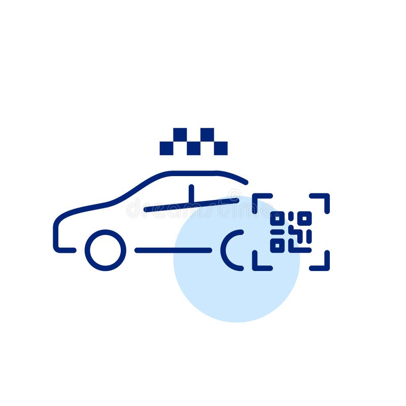 Taxi Booking App. Using Qr Code Stock Vector - Illustration of phone ...