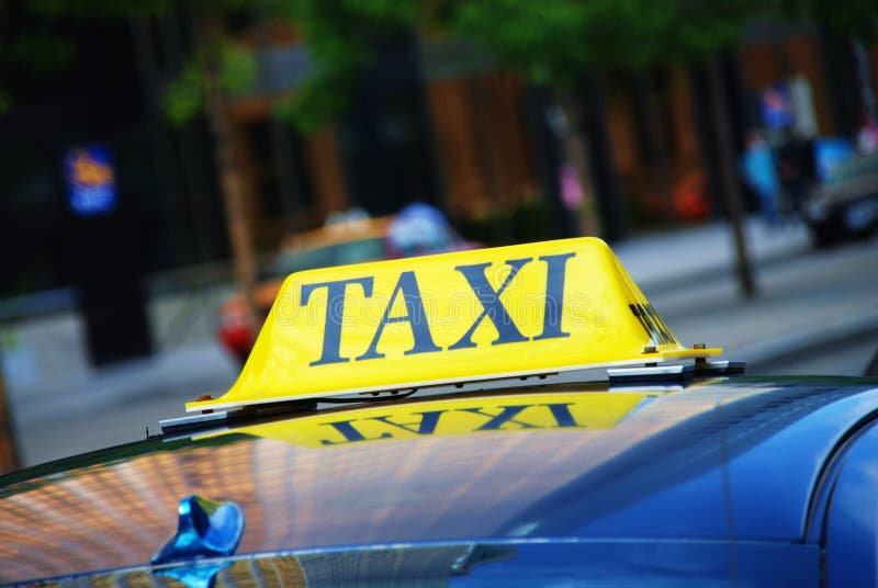 Taxi Waiting in Line for Passengers Stock Photo - Image of driver ...