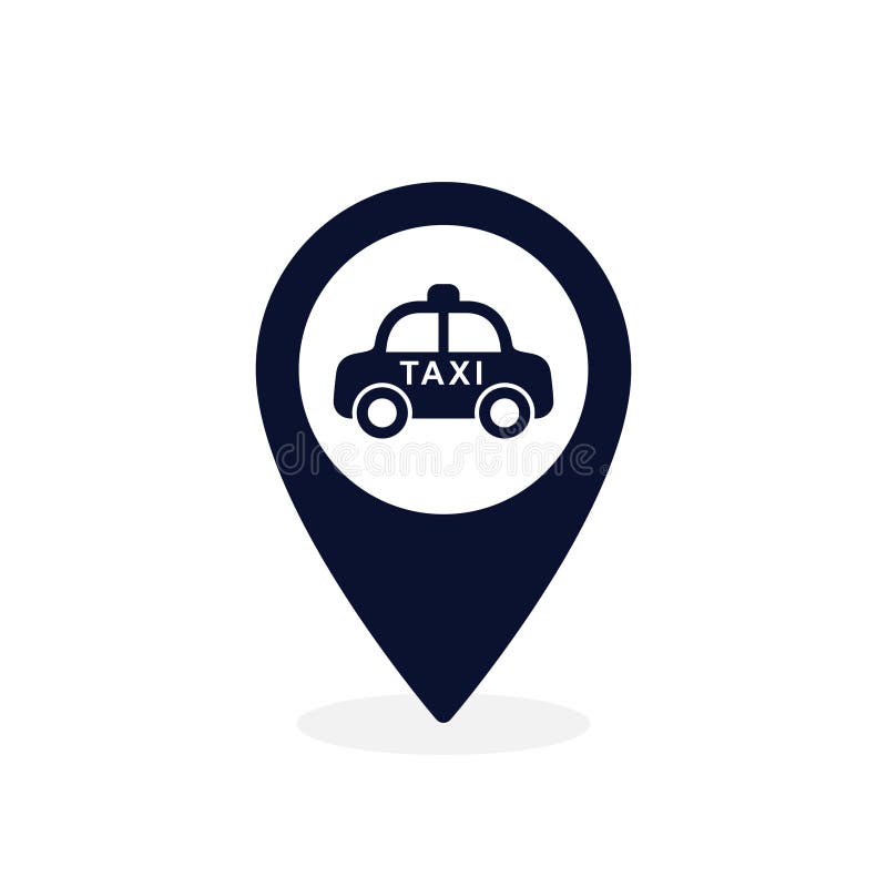 Taxi Icon. Vector Isolated Simple Taxi Cab Symbol in Flat Design Stock ...