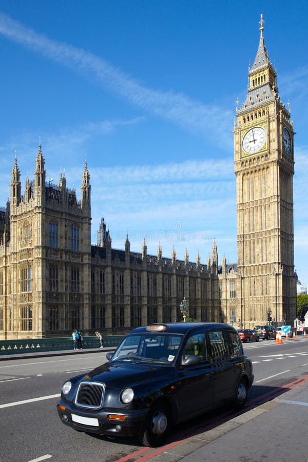 Taxi cab near of Big Ben stock photo. Image of england - 13827544