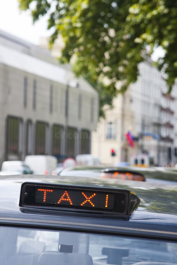 Taxi cab sign stock photo. Image of transport, england - 20836274