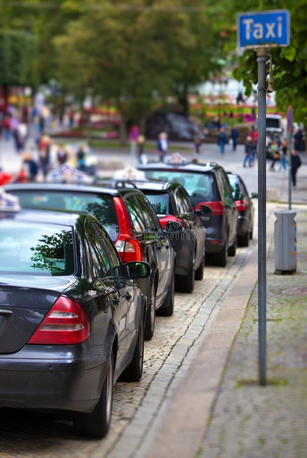 Taxi cars stock photo. Image of park, waiting, summer - 24673184