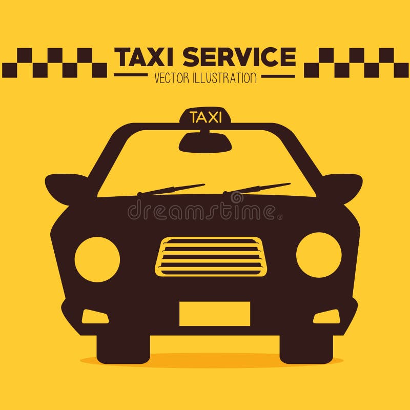 Taxi Design, Vector Illustration. Stock Vector - Illustration of urban ...