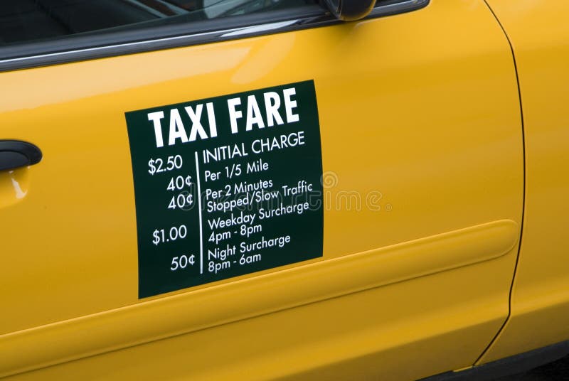 Taxi Fare Royalty Free Stock Photography - Image: 1561717