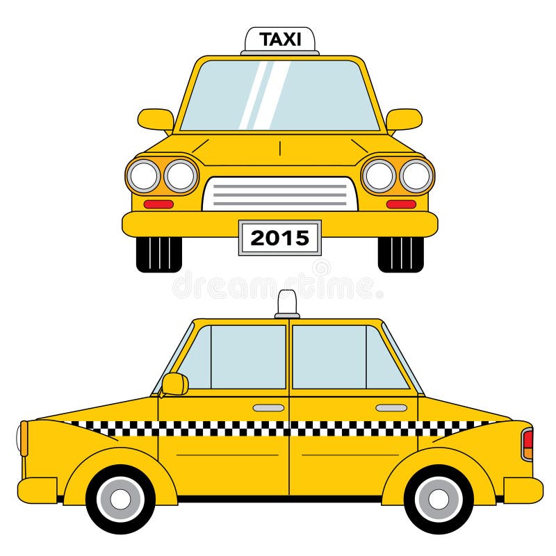 Taxi front side stock vector. Illustration of view, street - 57738868