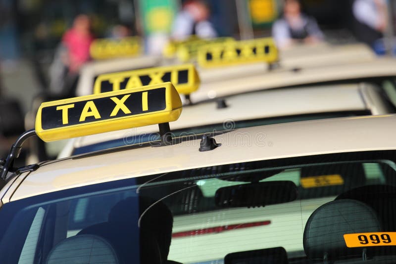 Taxi stock photo. Image of concession, taxi, germany - 64728476