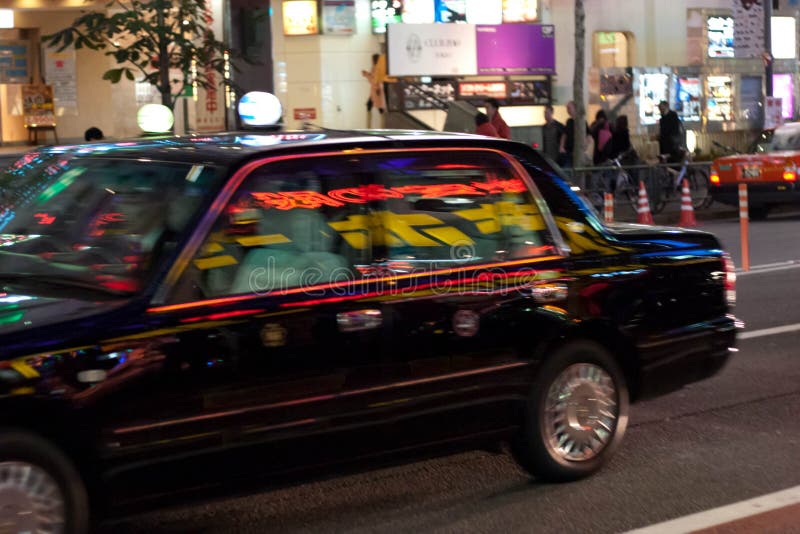 A taxi in Japan editorial photography. Image of busy - 88779462