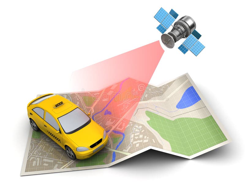 Taxi location stock illustration. Illustration of call - 80299928