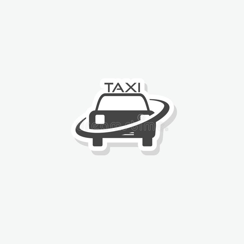 Taxi Logo Circle Sticker Icon Stock Vector - Illustration of design ...