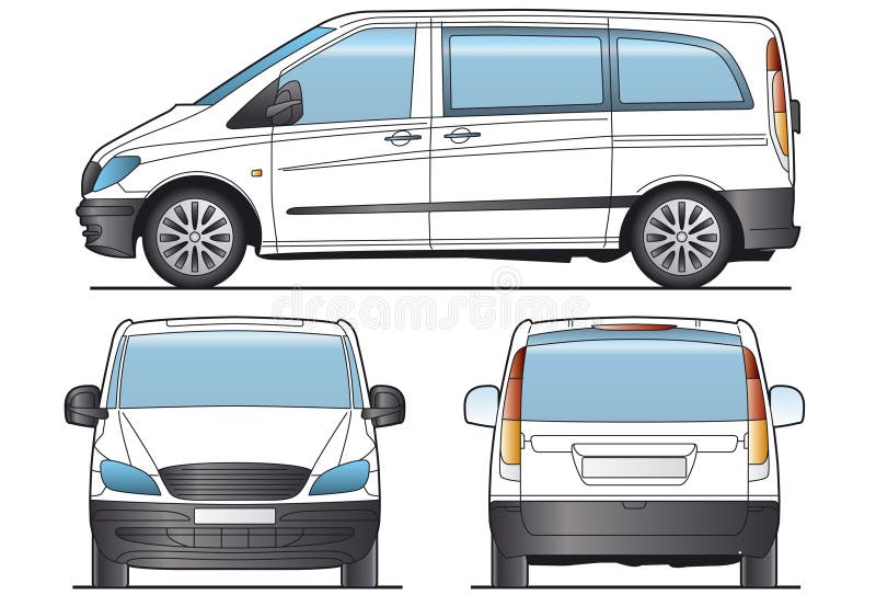 Taxi Minibus Layout stock vector. Illustration of custom - 5542619